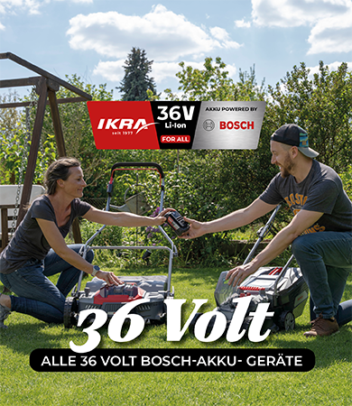 Akku 36 Volt Geräte und Systeme Bosch | IKRA Gartengeräte
